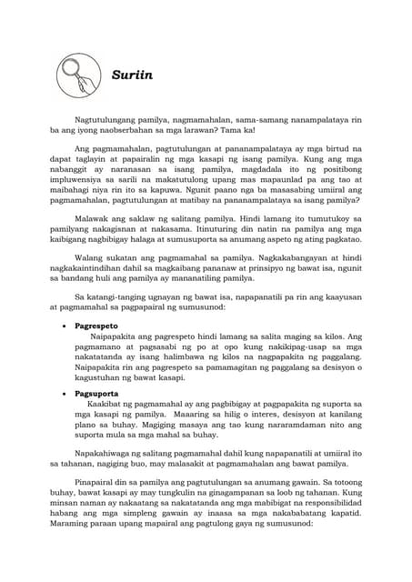 Panalangin Bilang Matibay na Pundasyon ng Pamilya Edukasyon sa Pagpapakatao 7 | PPTX