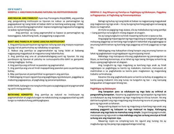 ESP 8 Modyul 10 | PPT