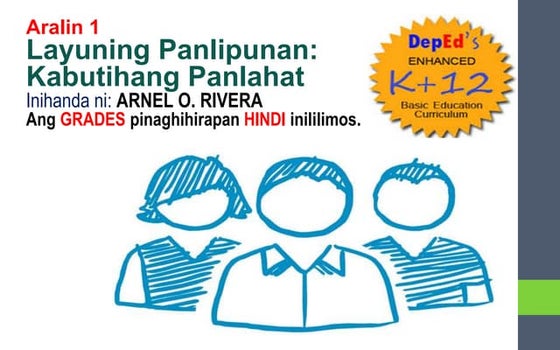 Esp 9 Modyul 1: Layunin ng Lipunan: Kabutihang Panlahat | PDF