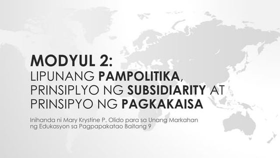 EsP 9-Modyul 2 | PPTX