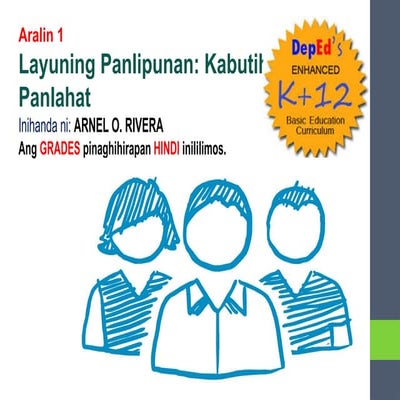 EsP9_Quarter 1 _Module 1: Layunin g Lipunan: Kabutihang Panlahat | PPTX