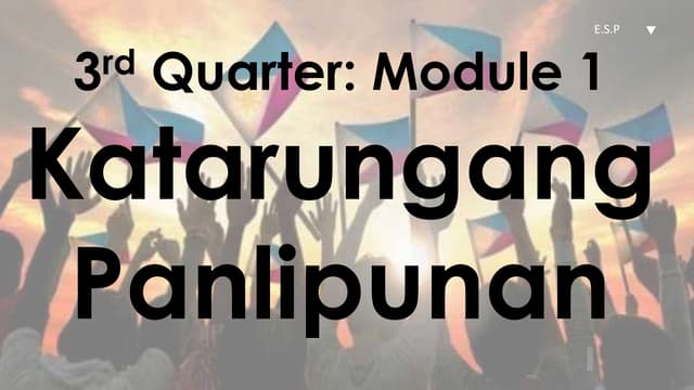 EsP 9 Katarungang Panlipunan | PPTX