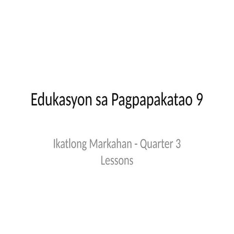 ESP quarter nine for grade 9 students wh | PPTX