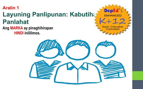 Esp 9 Modyul 1: Layunin ng Lipunan: Kabutihang Panlahat | PDF