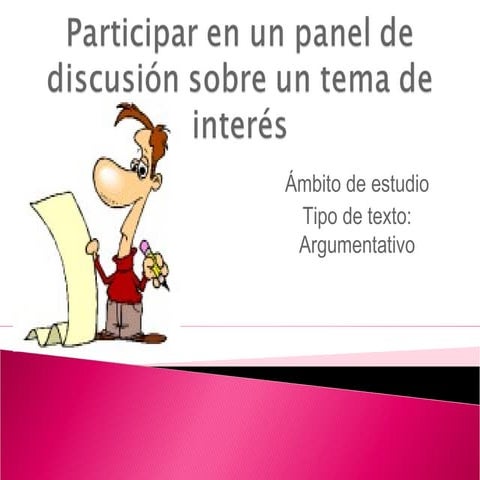 el panel, elementos y caracteristicas y ejemplos | PPTX