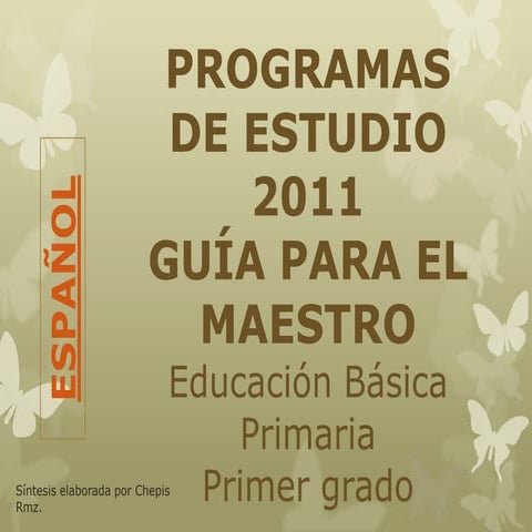 Español primer grado | PPTX