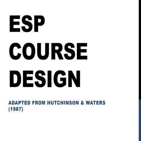 ESP Course Design | PPTX