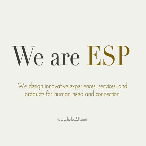 ESP - research and innovation - why | who | what | where | PPT