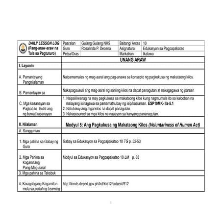 Ang Mapanagutang Kilos ESP 10- module 2.pptx
