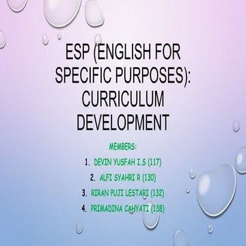 Esp (english for specific purposes) | PPT