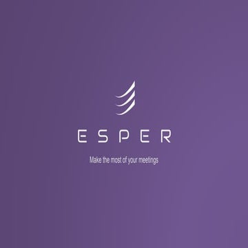 Esper - Startup Acquisition Sample Presentation | PPT