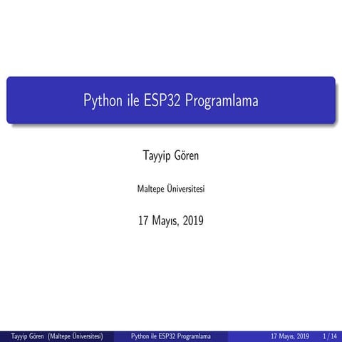 Python ile ESP Programlama | PDF