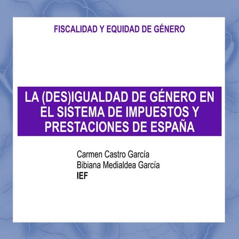 fiscalidad+equidad genero | PPT