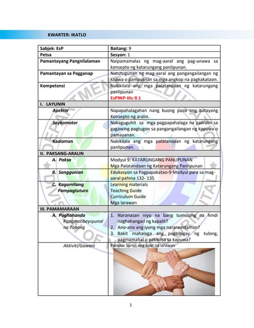 ESP MELCs Grade 10.pdf