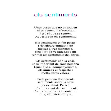 els sentiments | DOC