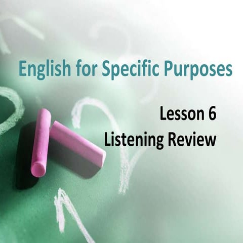 Esp lesson 6 | PPT