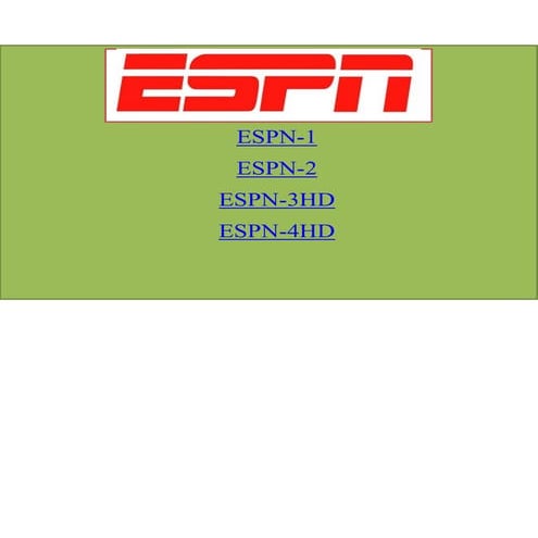 Espn channels | PDF