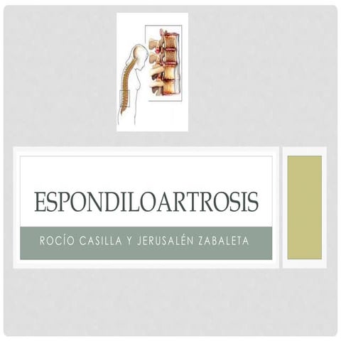 Espondiloartrosis (1) | PPTX