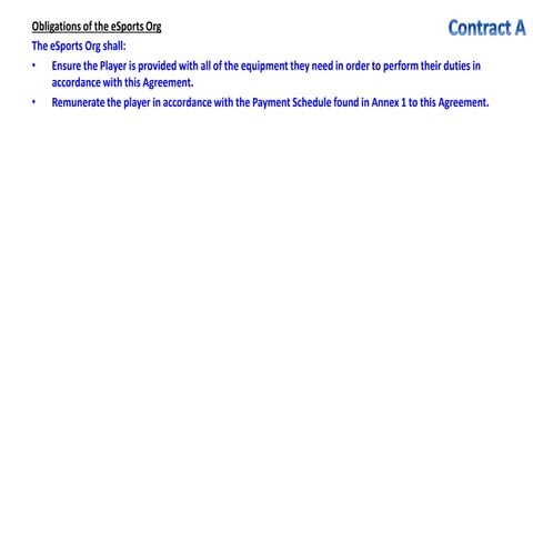 Esports Contractual Obligations Article | PPTX