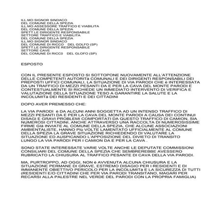 Esposto cava monte parodi | PDF