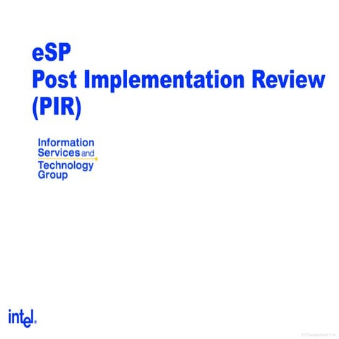PMC post implementation review | PPT