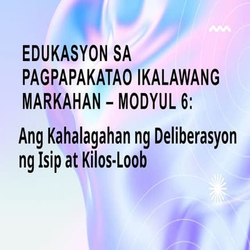 ESP Powerpoint modular activity for grade 5 | PPTX