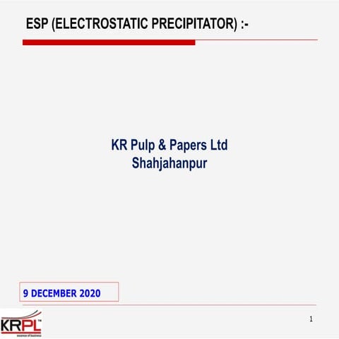 Esp design, operation & maintenance | PPTX