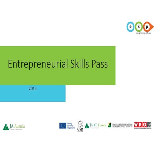 Entrepreneurial Skills Pass - Europe | PDF