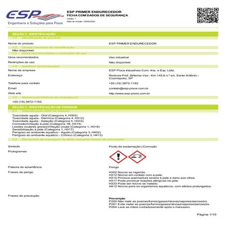 ESP Primer Endurecedor: Safety and Handling Guidelines for Industrial ...