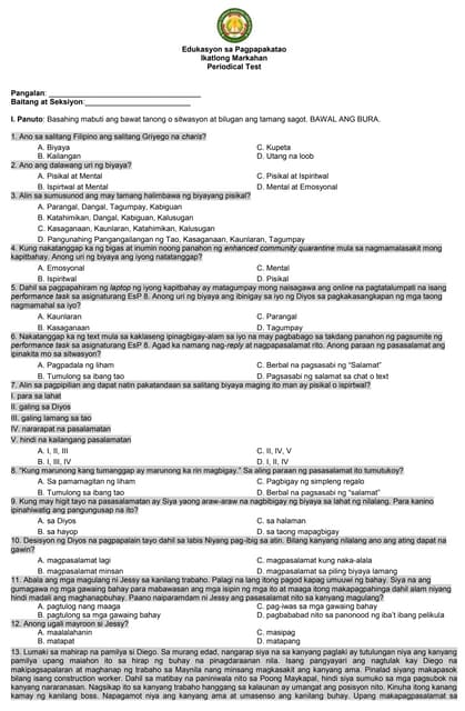 SUMMATIVE TEST-3rd quarter sa Edukasyon sa Pagpapakatao 10.pptx