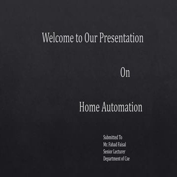 Home Automation (Embedded System) | PPTX