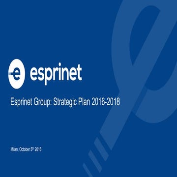 Esprinet group strategic plan 2016 2018 | PDF
