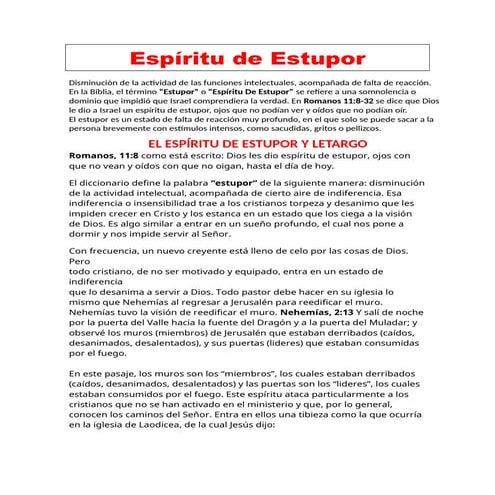 Espíritu de Estupor.docx religion y teologia | DOCX