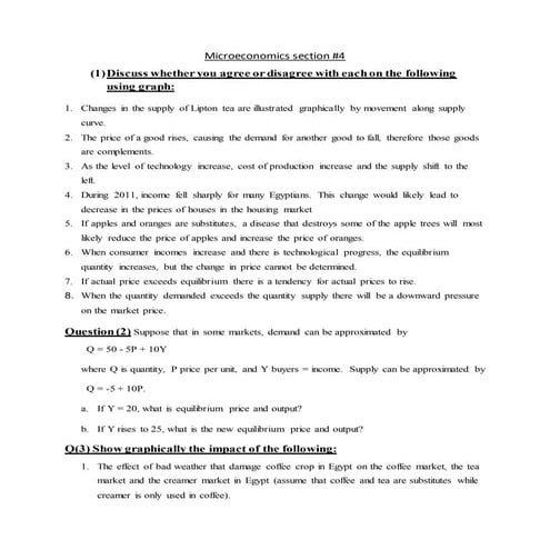 Microeconomics Tutorials #2 | PPTX