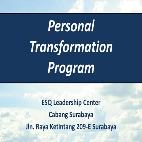 ESQ Personal Transformation Program | PDF