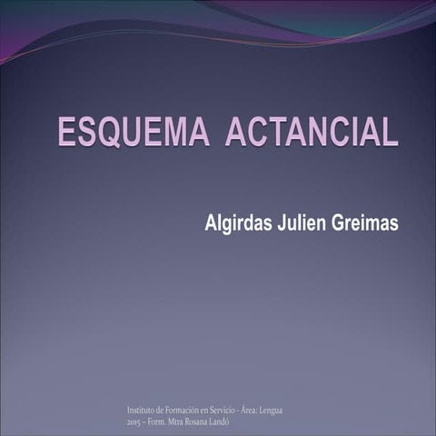 Esquema Actancial | PPT