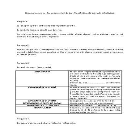 Esquema comentari de text bea barrilero | DOCX