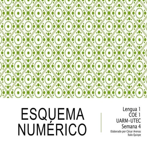 Esquema numã©rico | PPTX