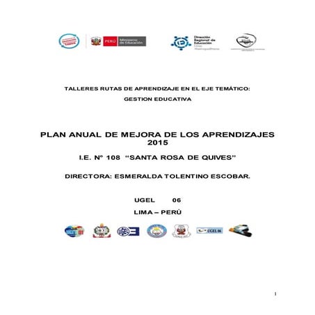 Modelo de plan mejora | PDF