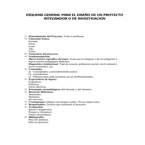 Esquema proyecto | DOC