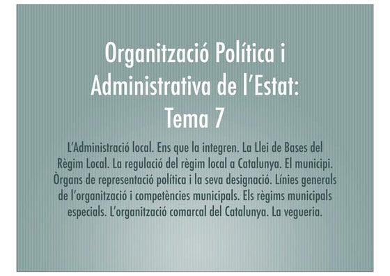 Com s'organitza la Generalitat de Catalunya? | PDF