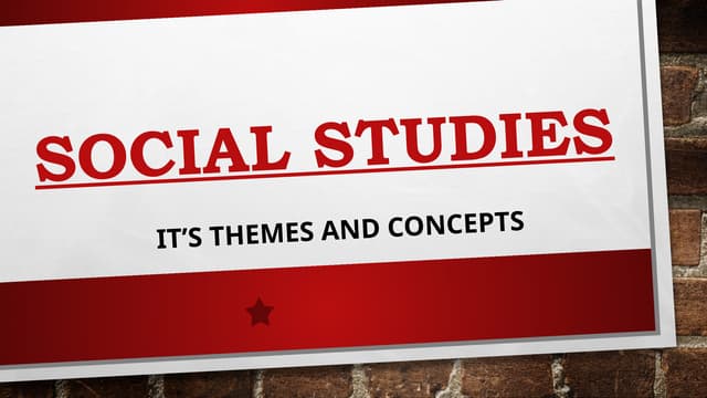5 branches of social studies | PPT