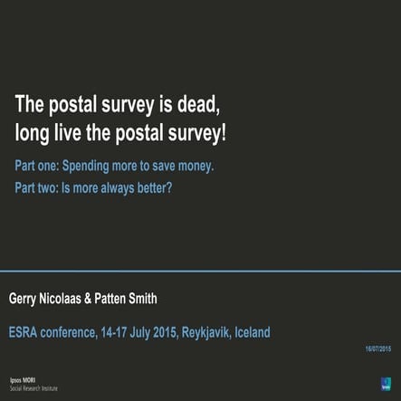 The viability of a push-to-web survey design in 28 EU member states. | PPTX