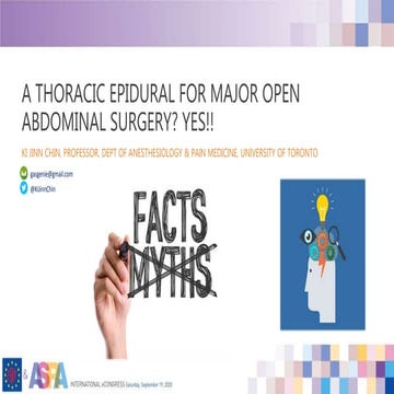 Thoracic Epidural Analgesia For Major Open Abdominal Surgery Pptx 4710