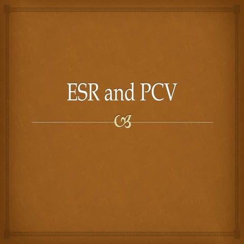 Esr method, principle and interpretation | PPTX