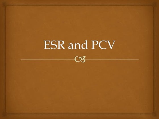 Esr method, principle and interpretation | PPTX