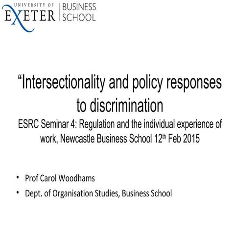 Intersectionality and policy reponses to discrimination | PPT | Debated ...