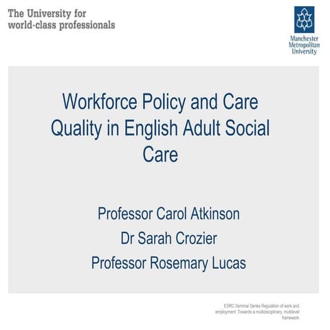 Esrc Seminar Series Ppt