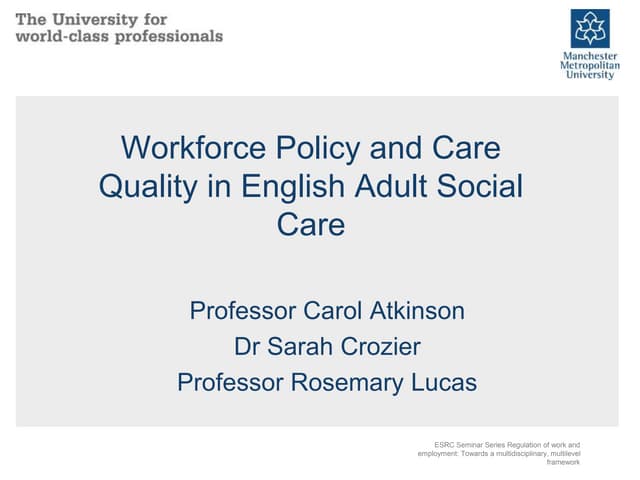 Esrc Seminar Series Ppt