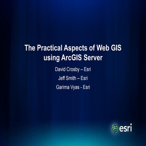 Esri Web Applications February11 2011 | PPT